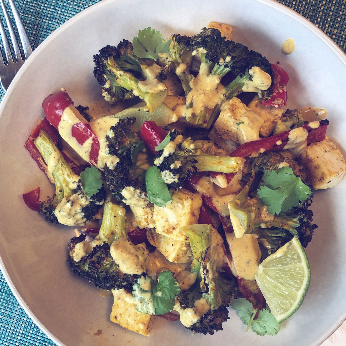 Sheet-pan Tandoori Tofu with Broccoli and Red Bell Pepper – The Leigh ...